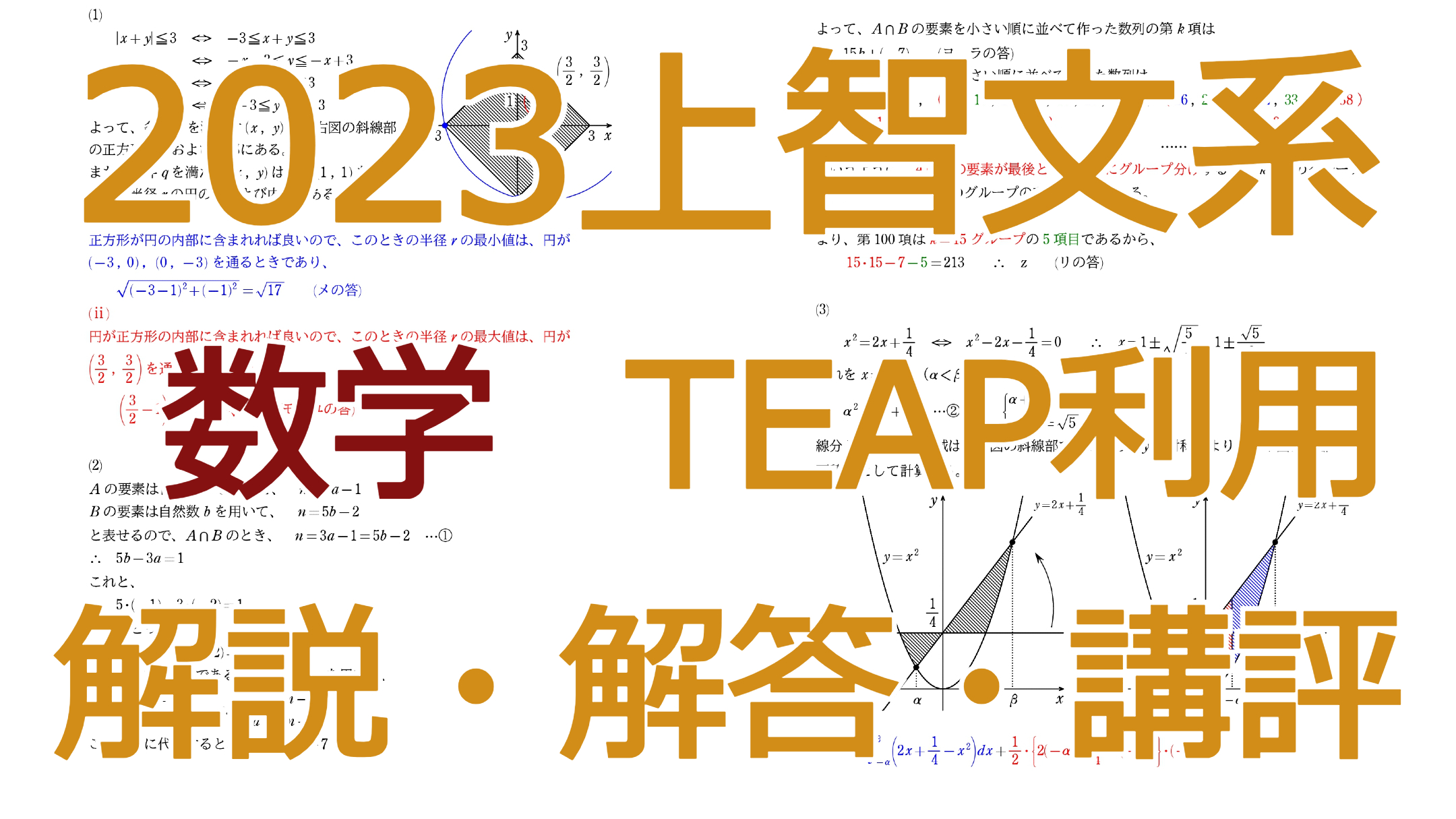 2023上智文系【数学TEAP利用】解説・解答・講評